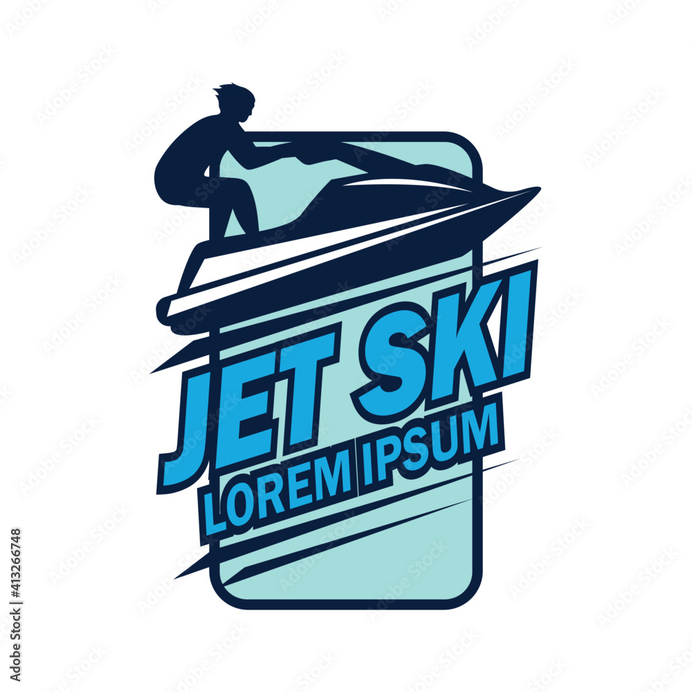jet ski logo with text space for your slogan tag line, vector ...