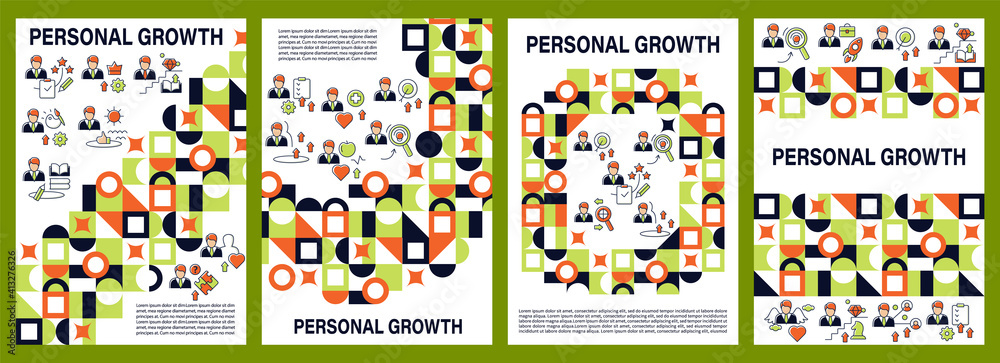Personal growth brochure. Self improvement,realization. Personal ...
