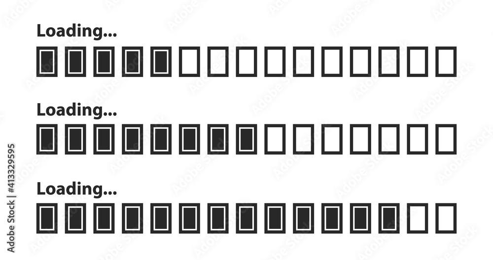 loading icons, load indicator sign, waiting symbols. Vector ...