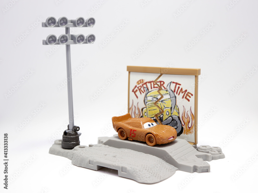 Lightning Mcqueen muddy from the race inthe movie Cars 3. Cars ...
