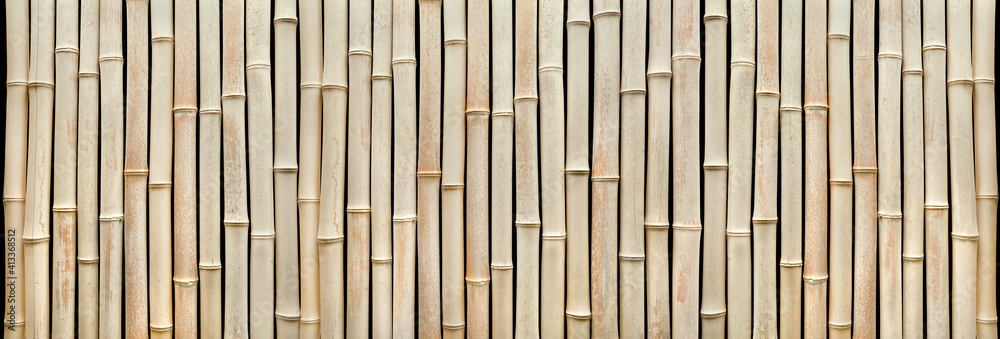 Beautiful exotic bamboo facade, detail. Stock Photo | Adobe Stock