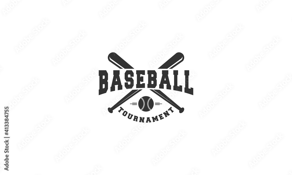 baseball logo on white background Stock Vector | Adobe Stock