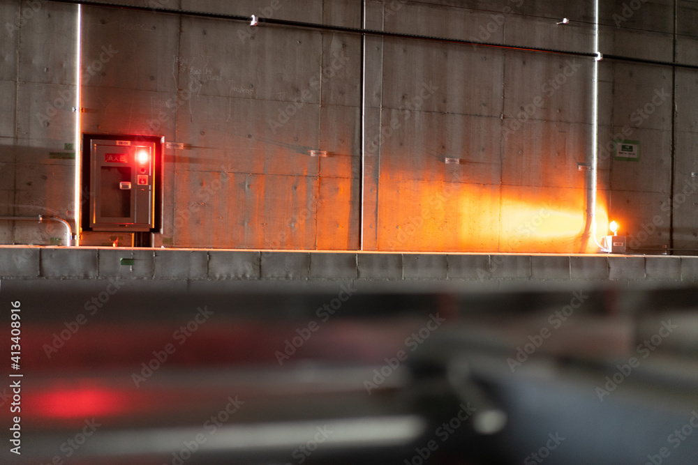 Emergency light / red light / emergency exit / fire hydrant Stock Photo ...
