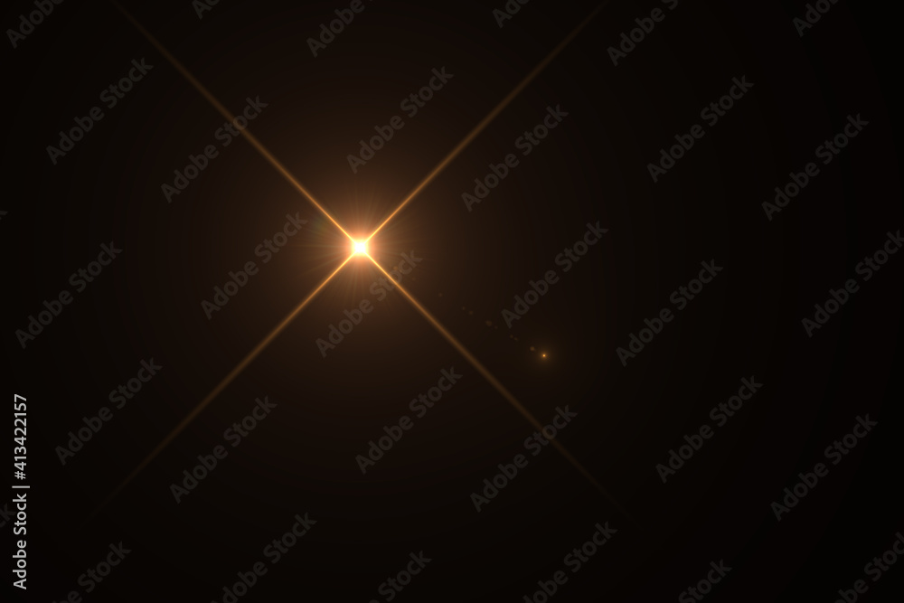 Beautiful optical lens flare effect Golden sun light Stock Photo ...