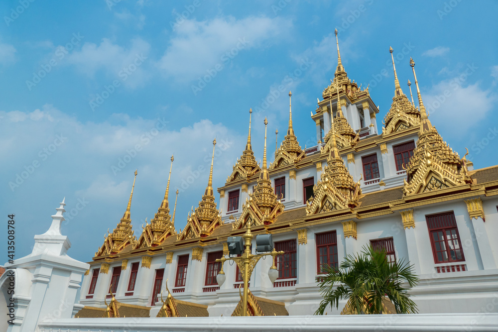 Buddhist temple complex, home to a Loha Prasat, known as the "Metal ...