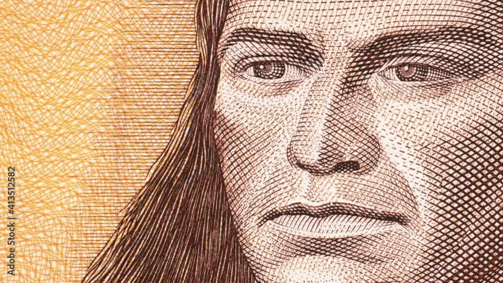 Video „Tupac Amaru II portrait on Peruvian 500 intis (1987) banknote ...