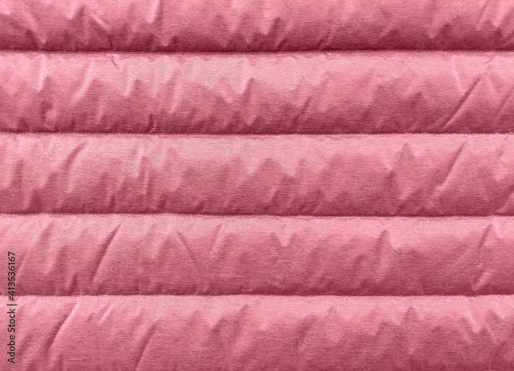Down jacket fabric background, pink puffer jacket texture Stock Photo ...