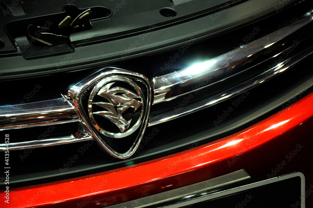 KUALA LUMPUR, MALAYSIA -JANUARY 02, 2020: Selective focused on Proton ...