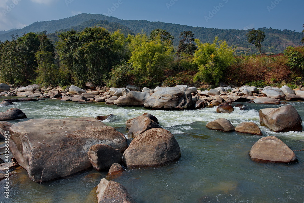 East India, Arunachal Pradesh, Singen river (right tributary of the ...