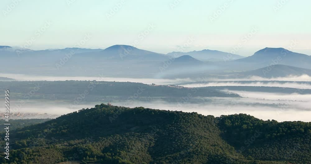 Beautiful mountain landscape at sunrise7 Mountain ranges with peaks and ...
