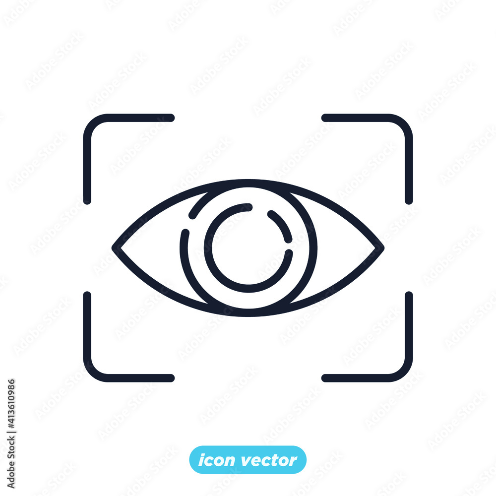 Biometric icon. Biometric symbol template for graphic and web design ...