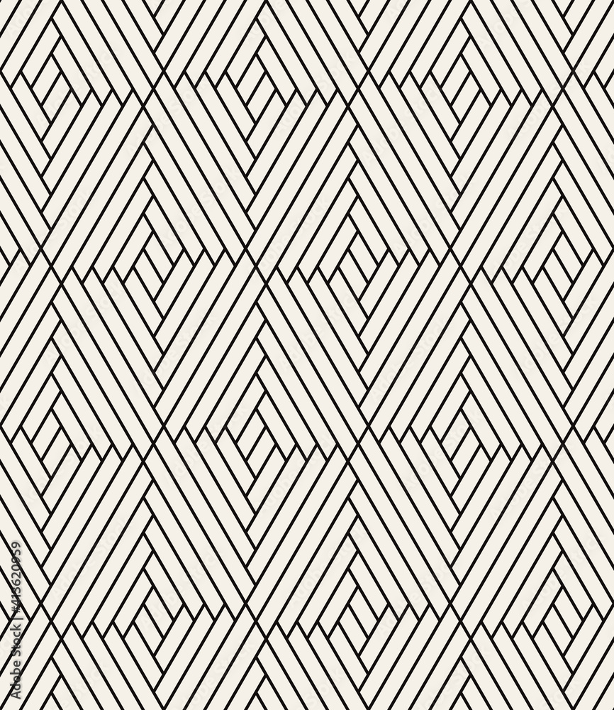 Vector seamless pattern. Modern stylish texture. Repeating geometric background. Simple thin ...