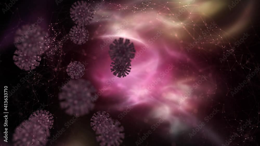Vídeo do Stock: Science futuristic concept 3D coronavirus molecules ...