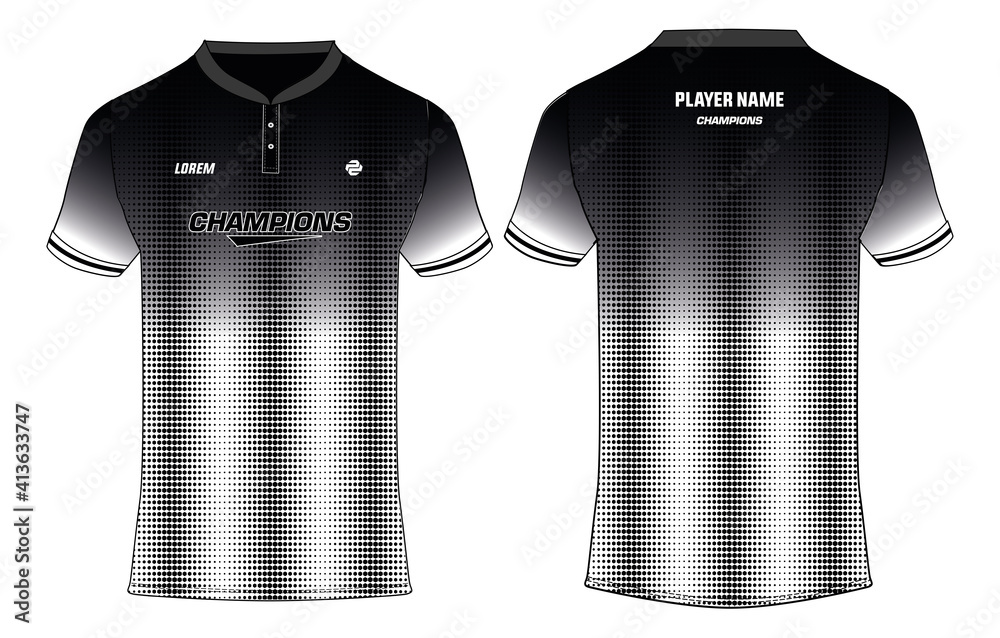 Sports polo collar t-shirt jersey design vector template, football ...