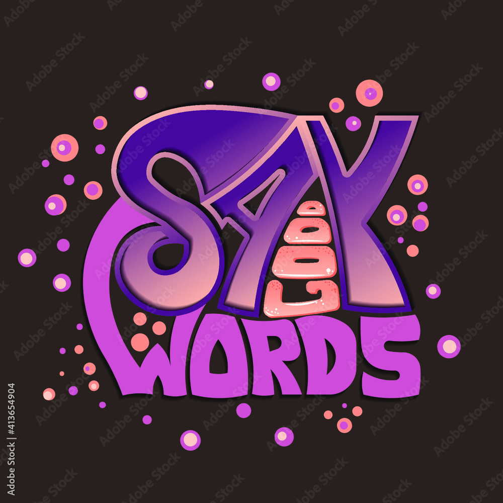 Say good words lettering with unique beautiful color letters with ...