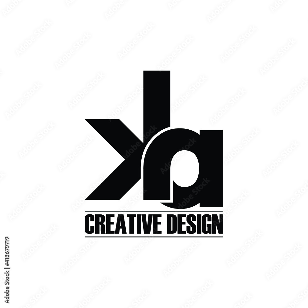 Letter KA simple logo design vector Stock Vector | Adobe Stock