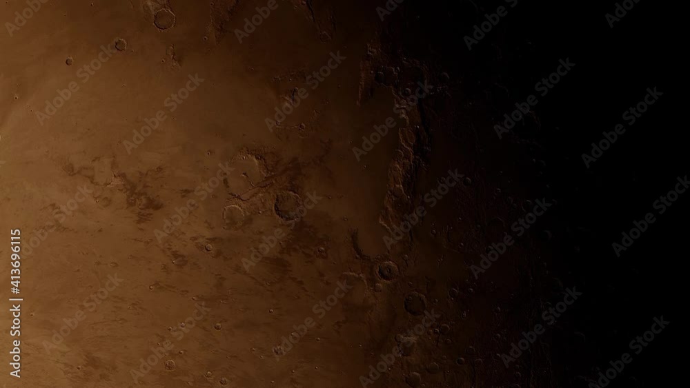 Slow-moving geologic features of Meteor Craters on Mars from high up in ...