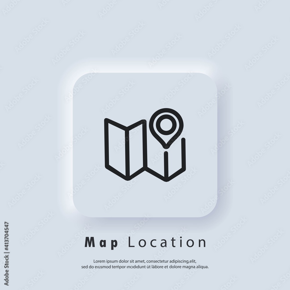 Map Location icon. Map pin. Route location. Cartography icon. Vector ...