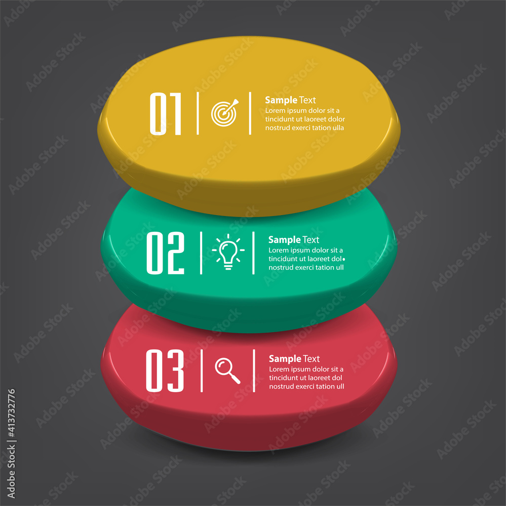 modern 3D text box template, banner Infographics Stock Vector | Adobe Stock