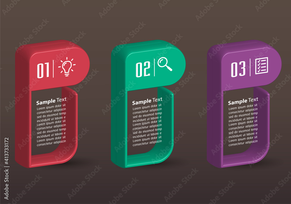 modern 3D text box template, banner Infographics Stock Vector | Adobe Stock
