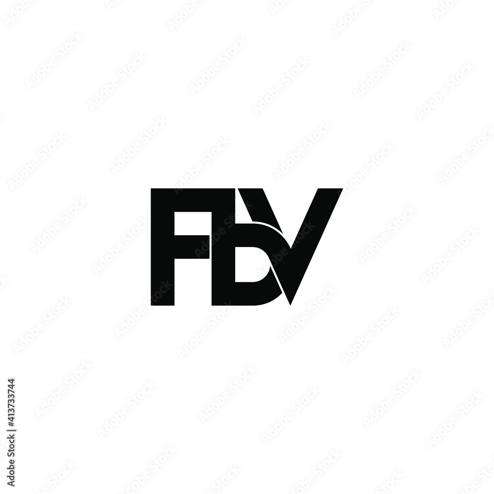 fbv letter original monogram logo design Stock Vector | Adobe Stock