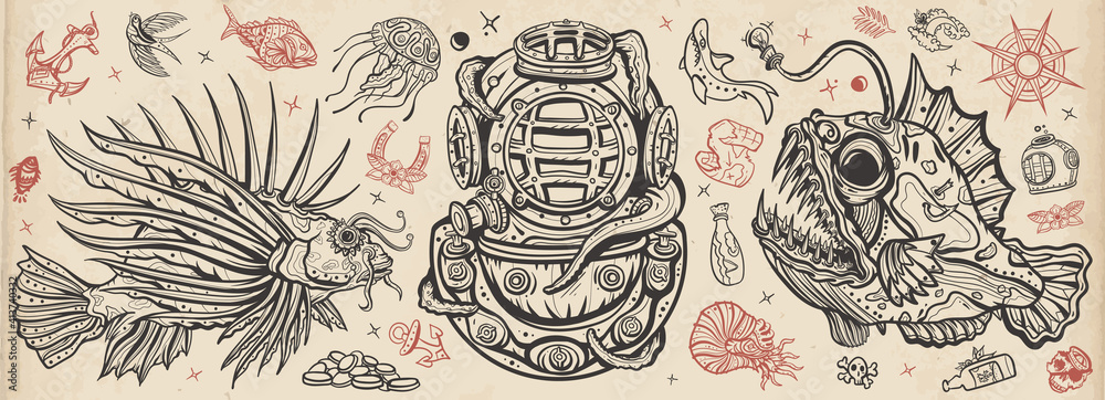 Deep Sea Diver Tattoo