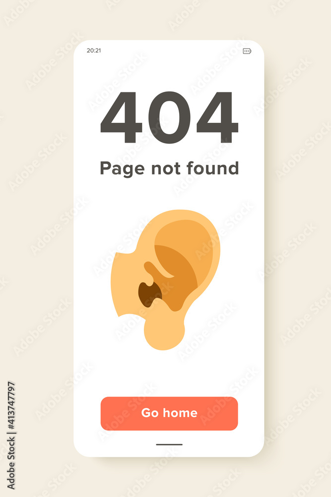 Icon of human ear. Anatomy, sound, sense. Body part concept. Can be ...