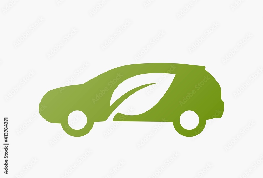 eco friendly car icon. environmentally friendly and eco transport ...