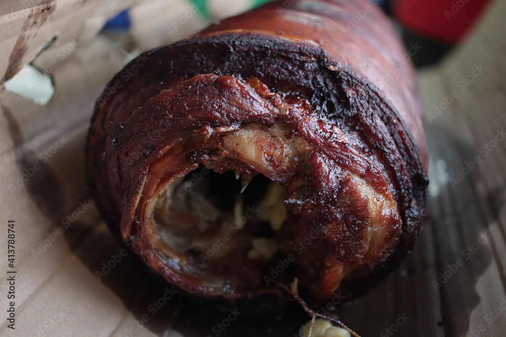 Roasted Pork Belly or Lechon Liempo in Philippines Stock Photo | Adobe ...