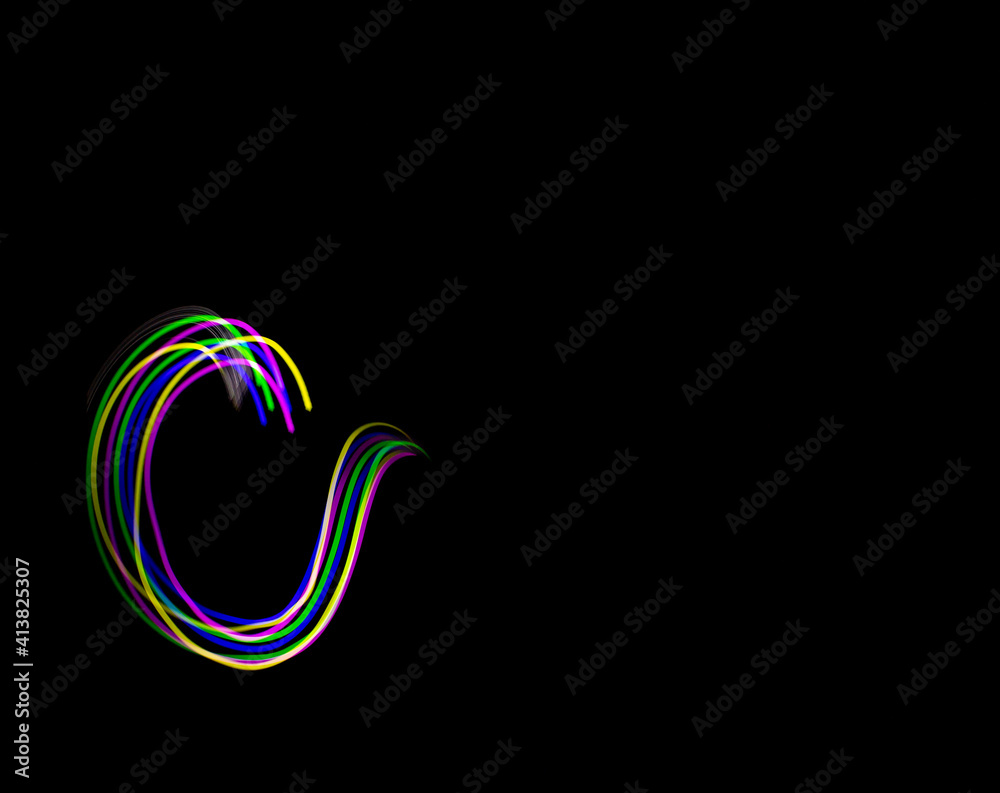 Abstract lines of colors. Art made with color light. Resource for ...