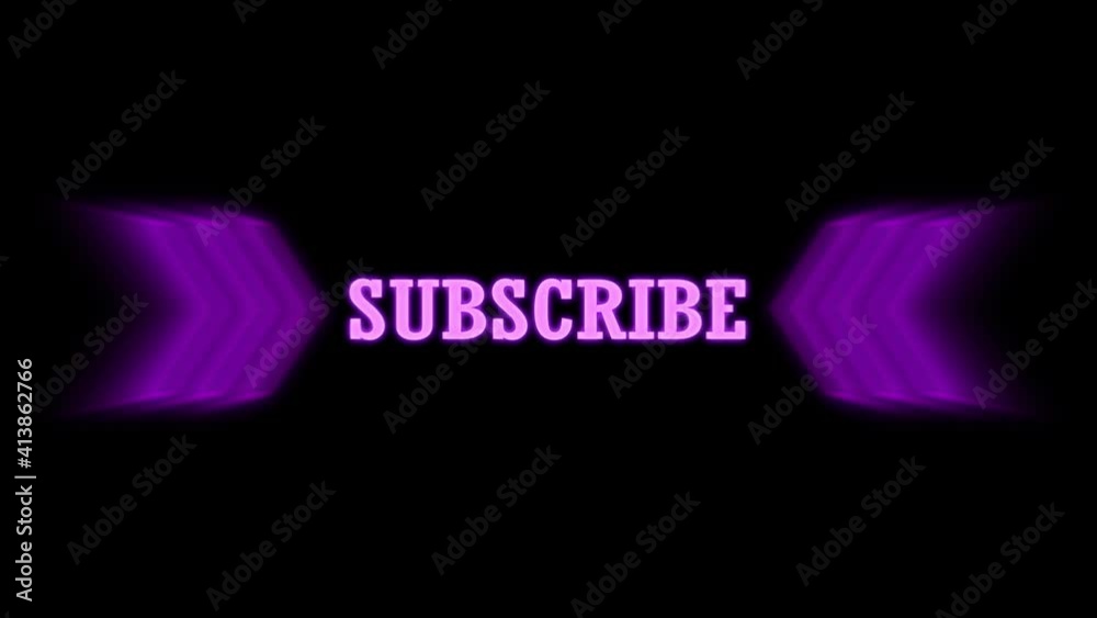 Neon sign. New design subscribe button. Purple neon light. Effect ...