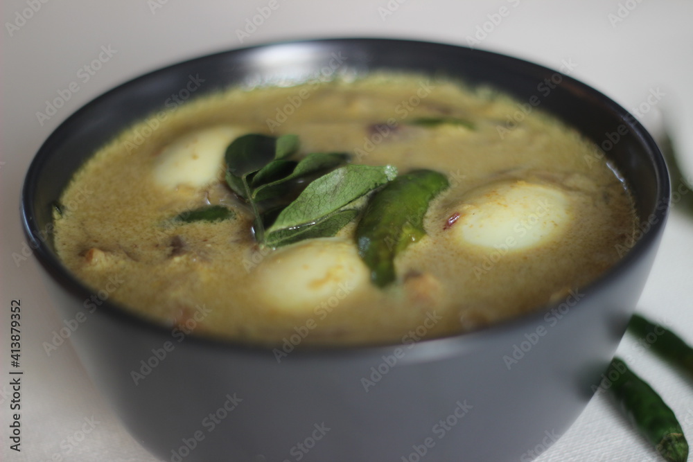 Kerala style Egg Curry With Coconut Milk, also known as Nadan Mutta ...
