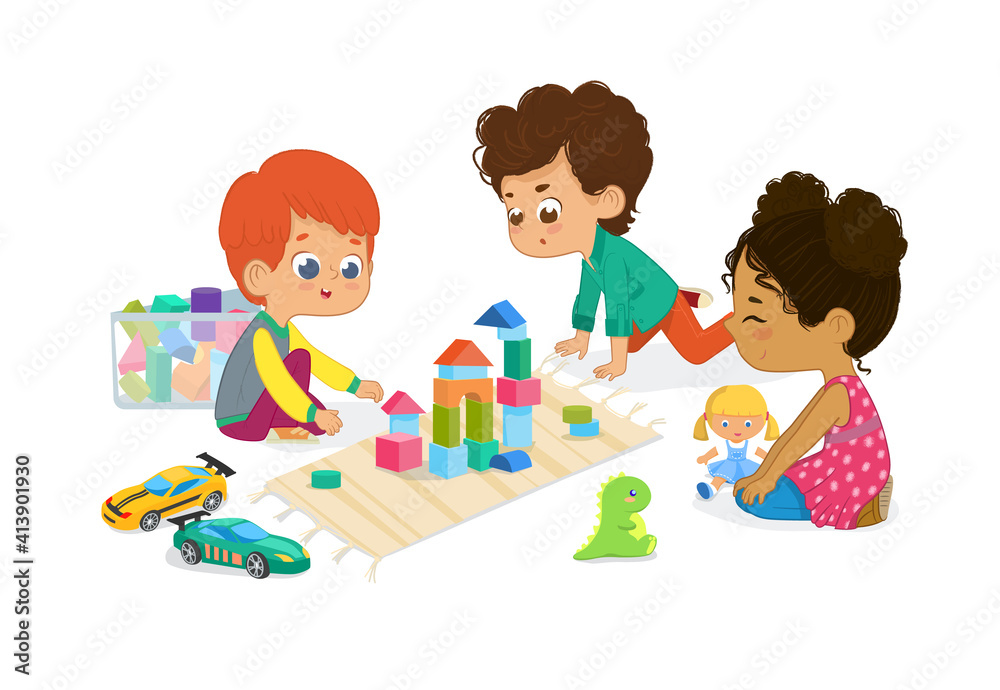 Children Playing In Classroom