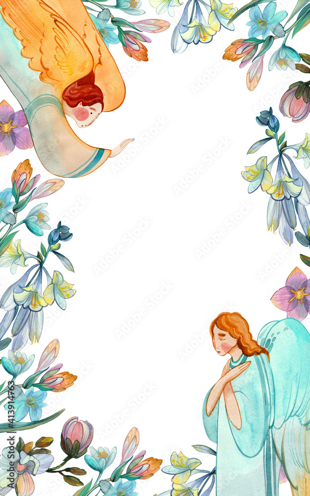Religious Angel Border Clip Art