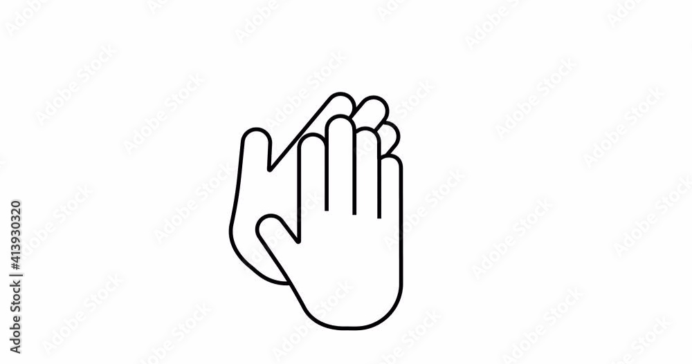 Clapping hands. Cartoon Hands Clapping. flat style animation in 4k, HD ...