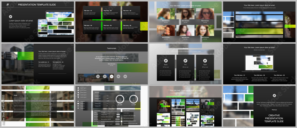 Vector templates for website design, presentations, portfolio ...