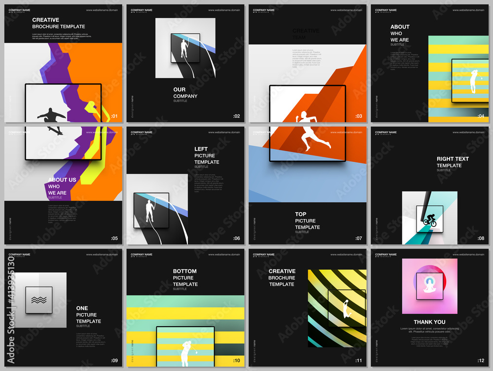 Brochure layout of square covers design templates for square flyer ...