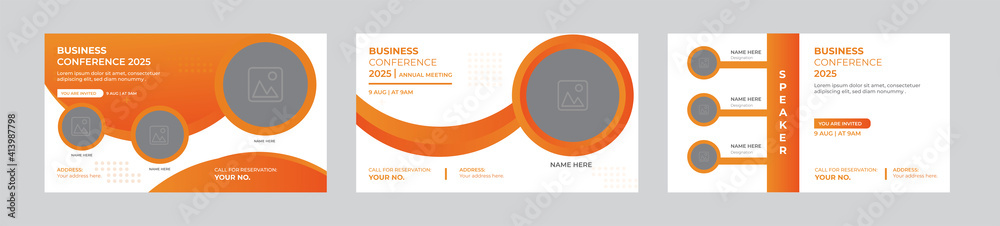 conference banner package template design Stock Vector | Adobe Stock
