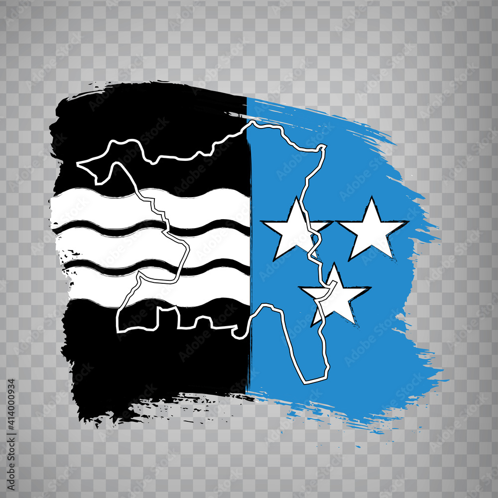 Vecteur Stock Flag of Canton of Aargau from brush strokes. Blank map ...
