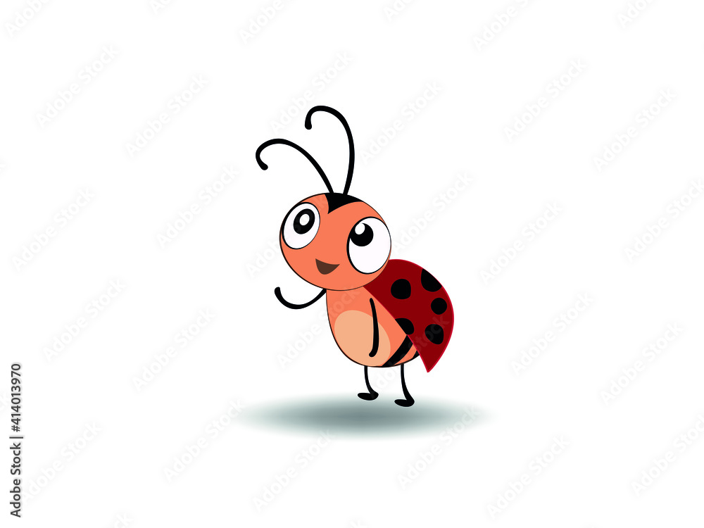 Cute cartoon insect face Vector illustration. cartoon Bug head sign ...