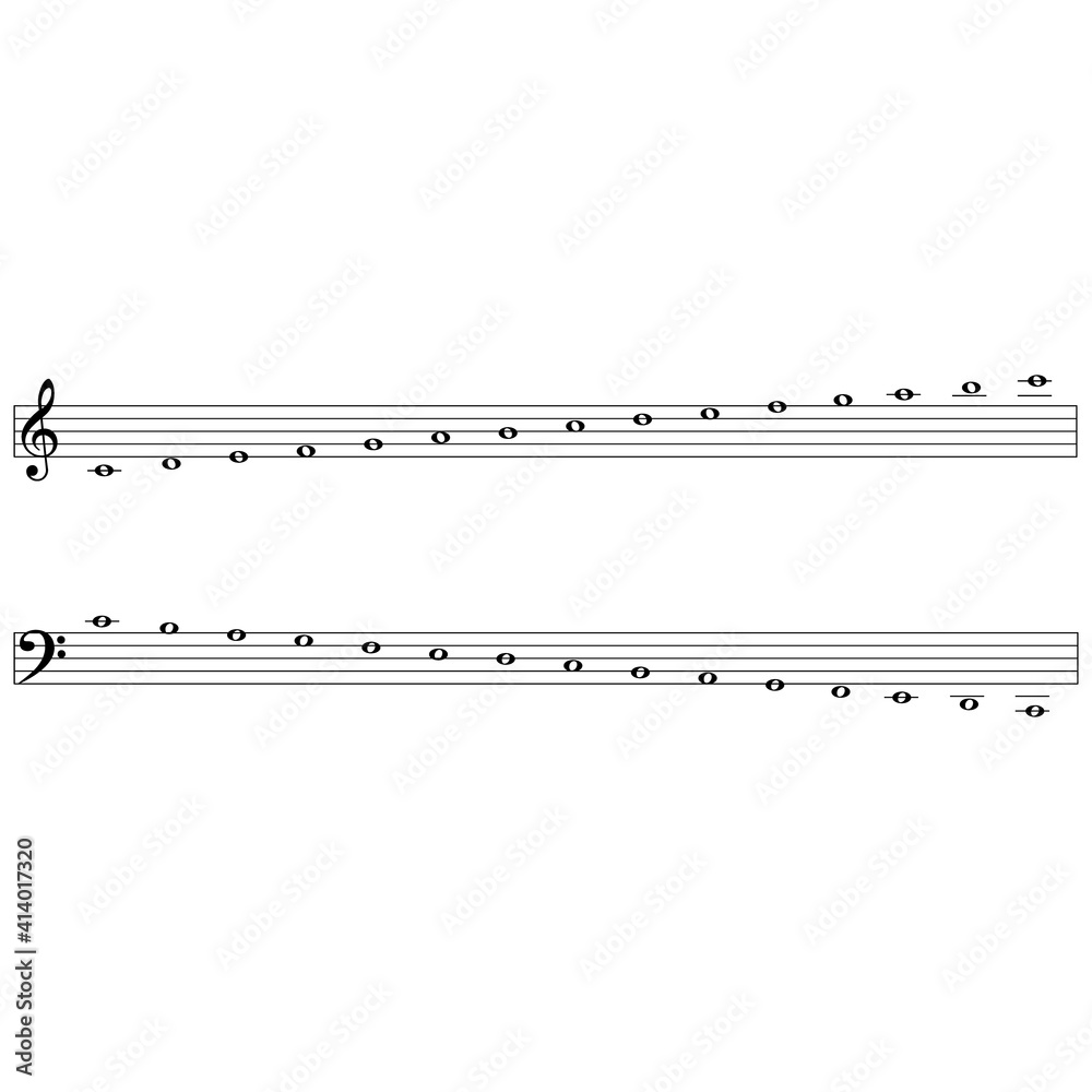 Music notes background Stock Vector | Adobe Stock