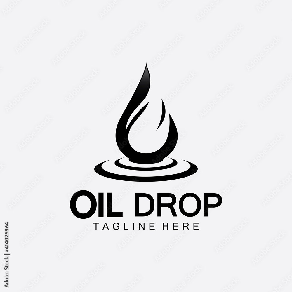 Oil drop logo vector illustration design template,design inspiration ...