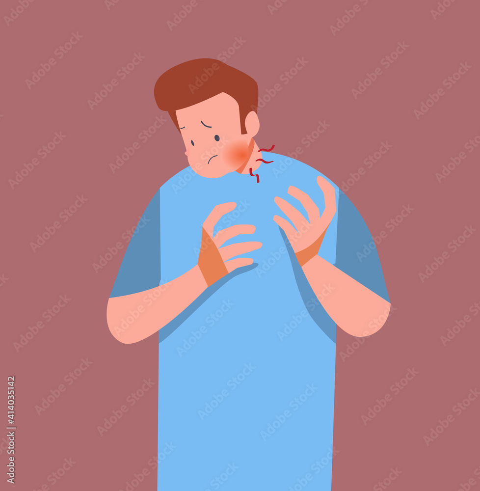 Toothache Concept ,Vector illustration cartoon character Stock Vector ...