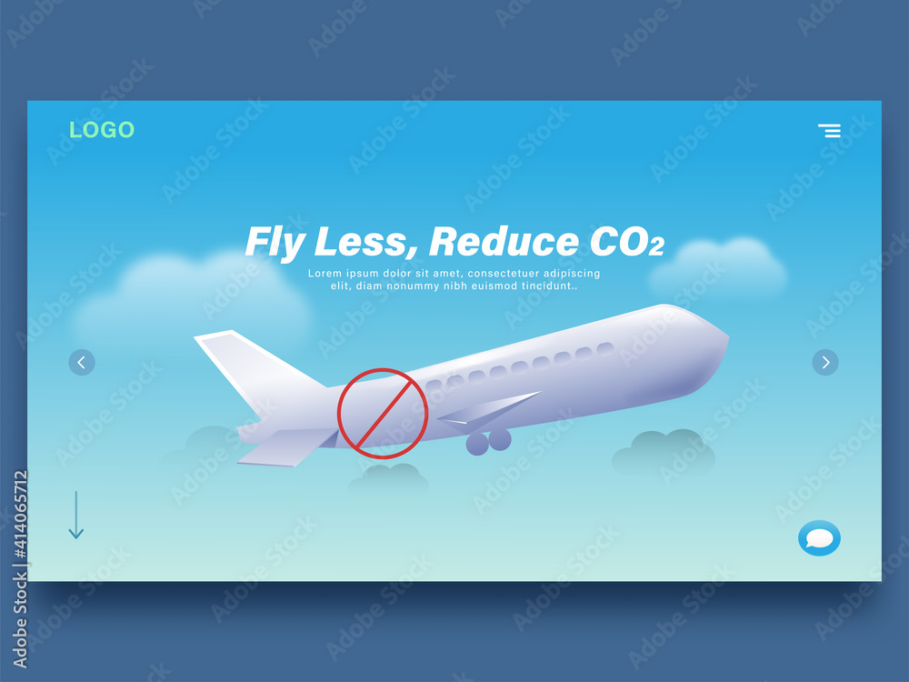 Fly Less Reduce CO2 (Flight Shame) Concept Based Web Template With ...