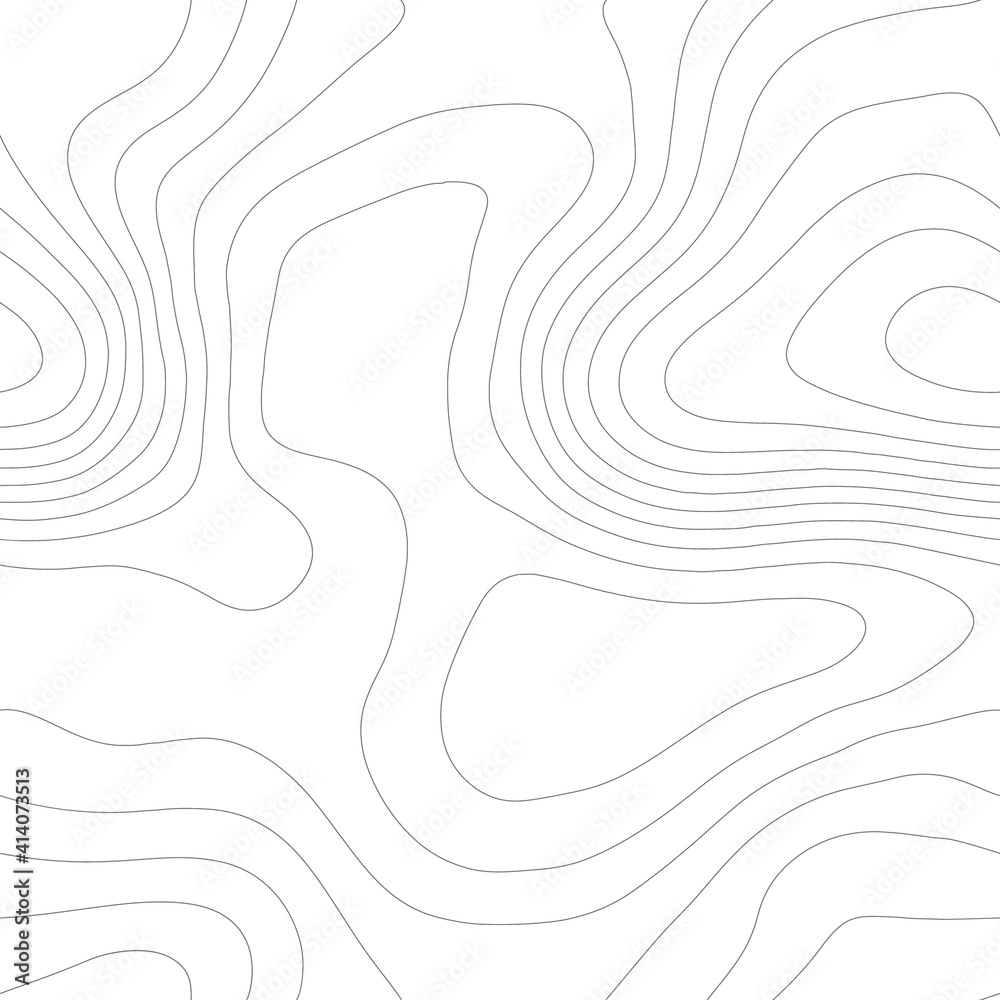 Line topography map seamless pattern. Seamless vector topographic map ...