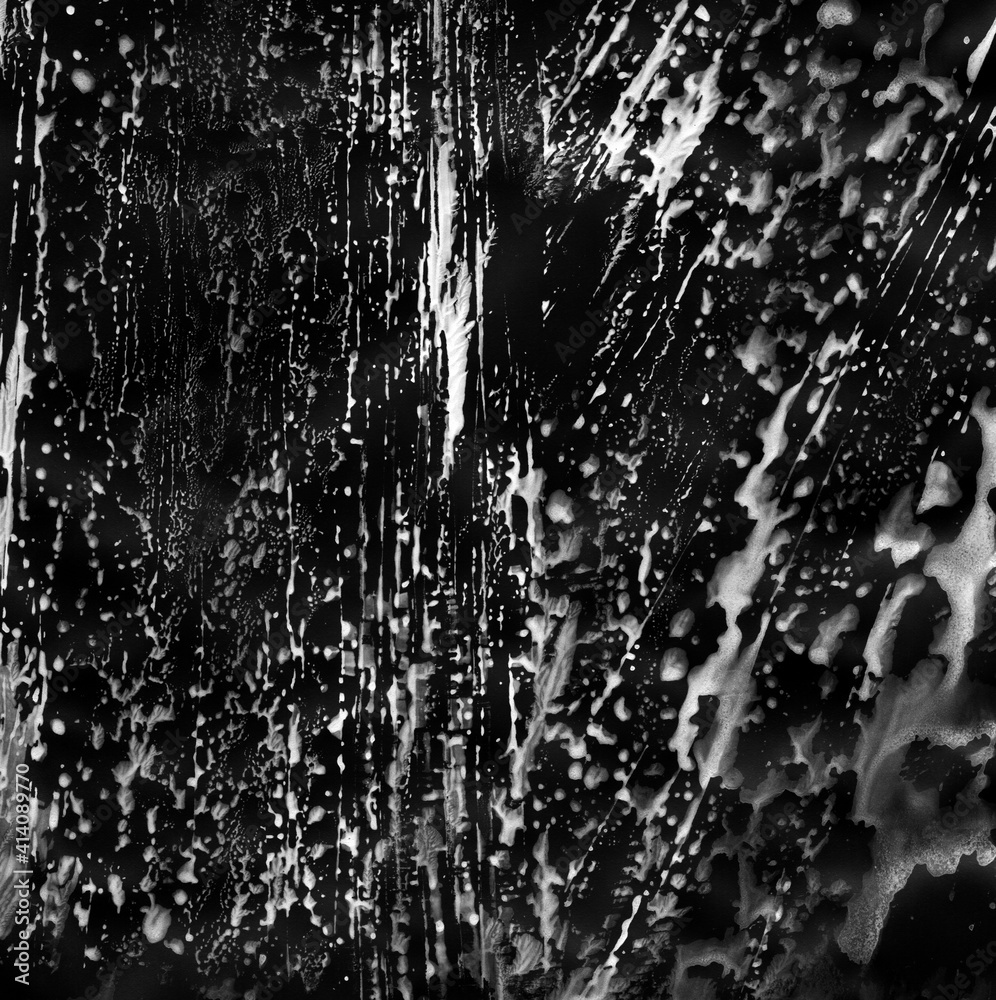 Simple abstract black and white watercolor, graphite background. Hand ...