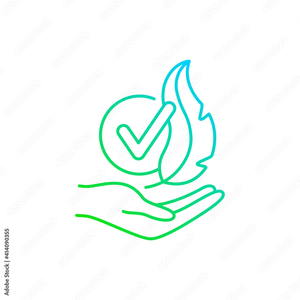 Hypoallergenic cosmetics gradient linear vector icon. Products for ...