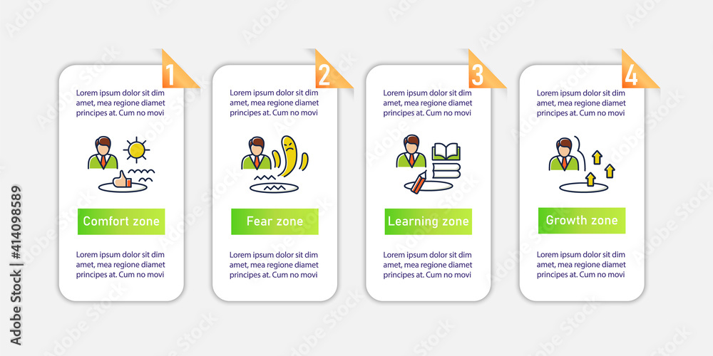 Personal growth vector infographics. Self improvement and self ...