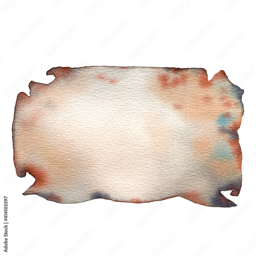 Old paper illustration. Watercolor texture. Old medieval scroll. Hand ...