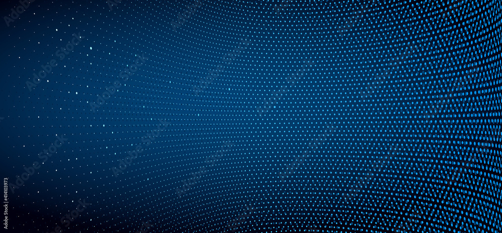 Vector abstract dark blue dotted background with dimensional ...